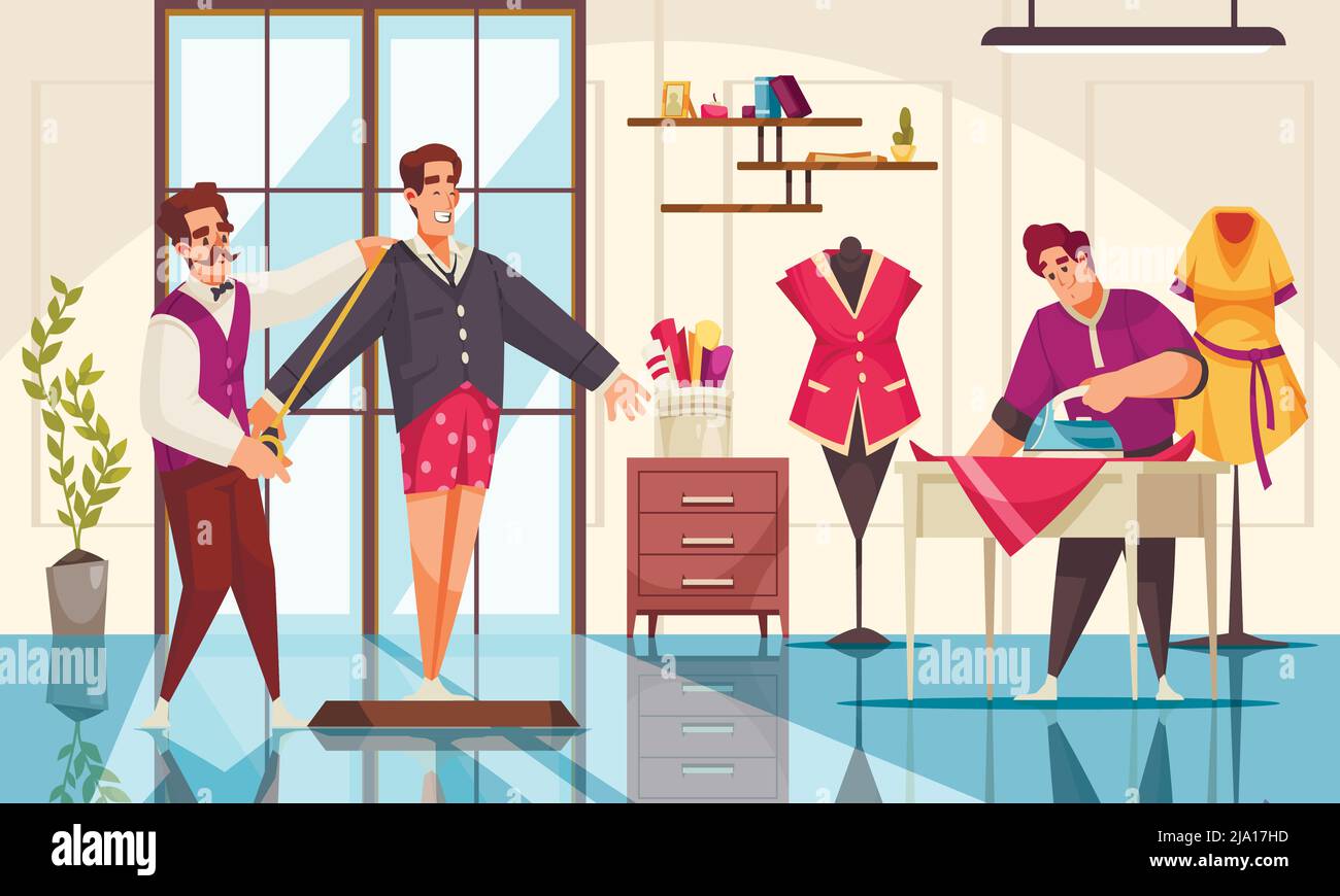 Tailors measuring tape thread Stock Vector Images - Alamy