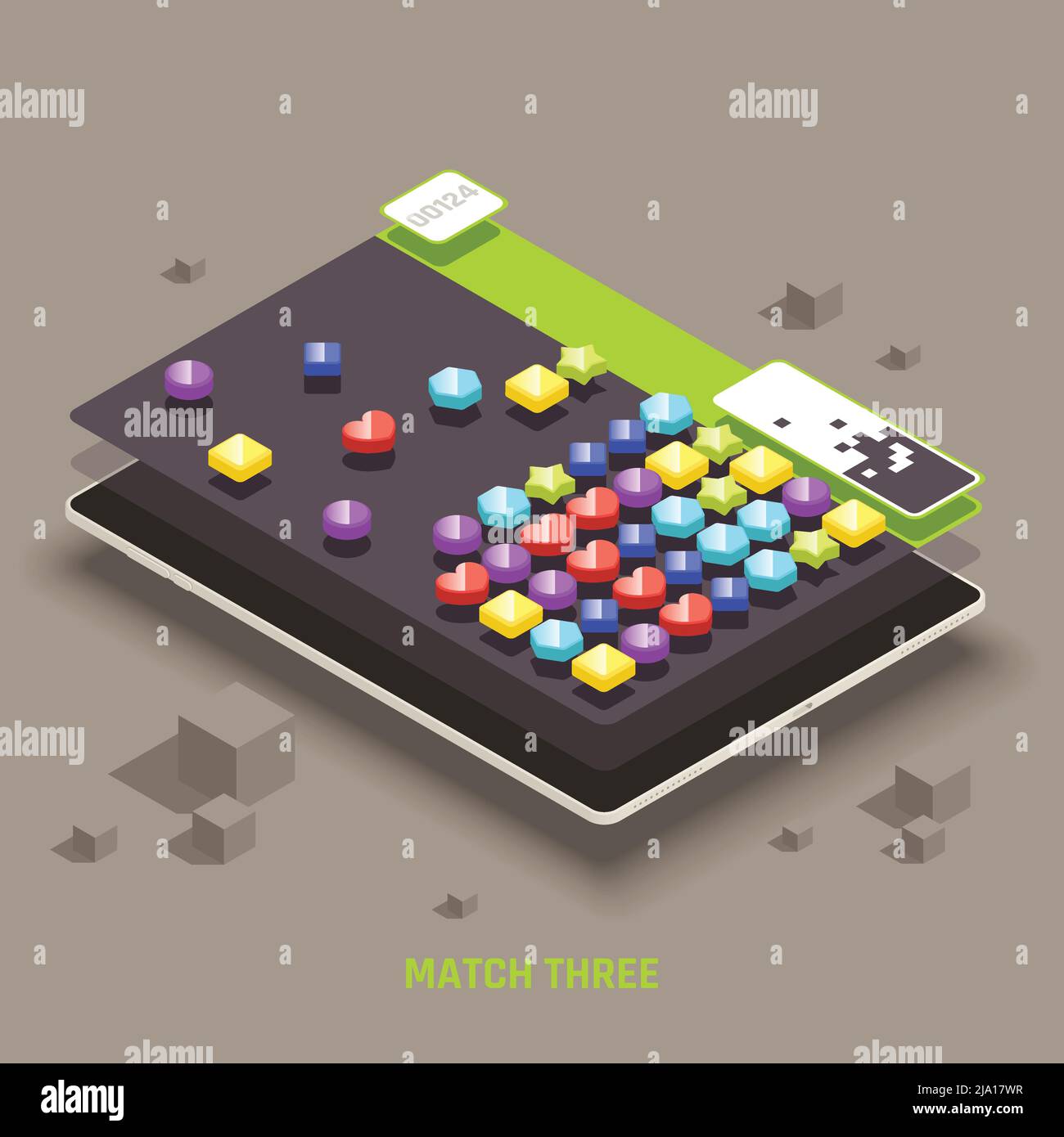 Educative mobile gaming for preschool kids 3d colorful shapes matching ...