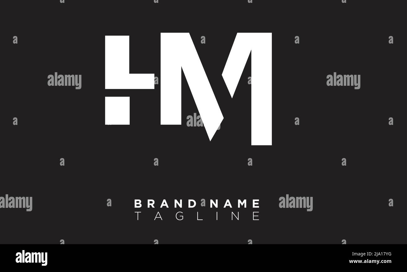 HM Alphabet letters Initials Monogram logo Stock Vector Image & Art - Alamy
