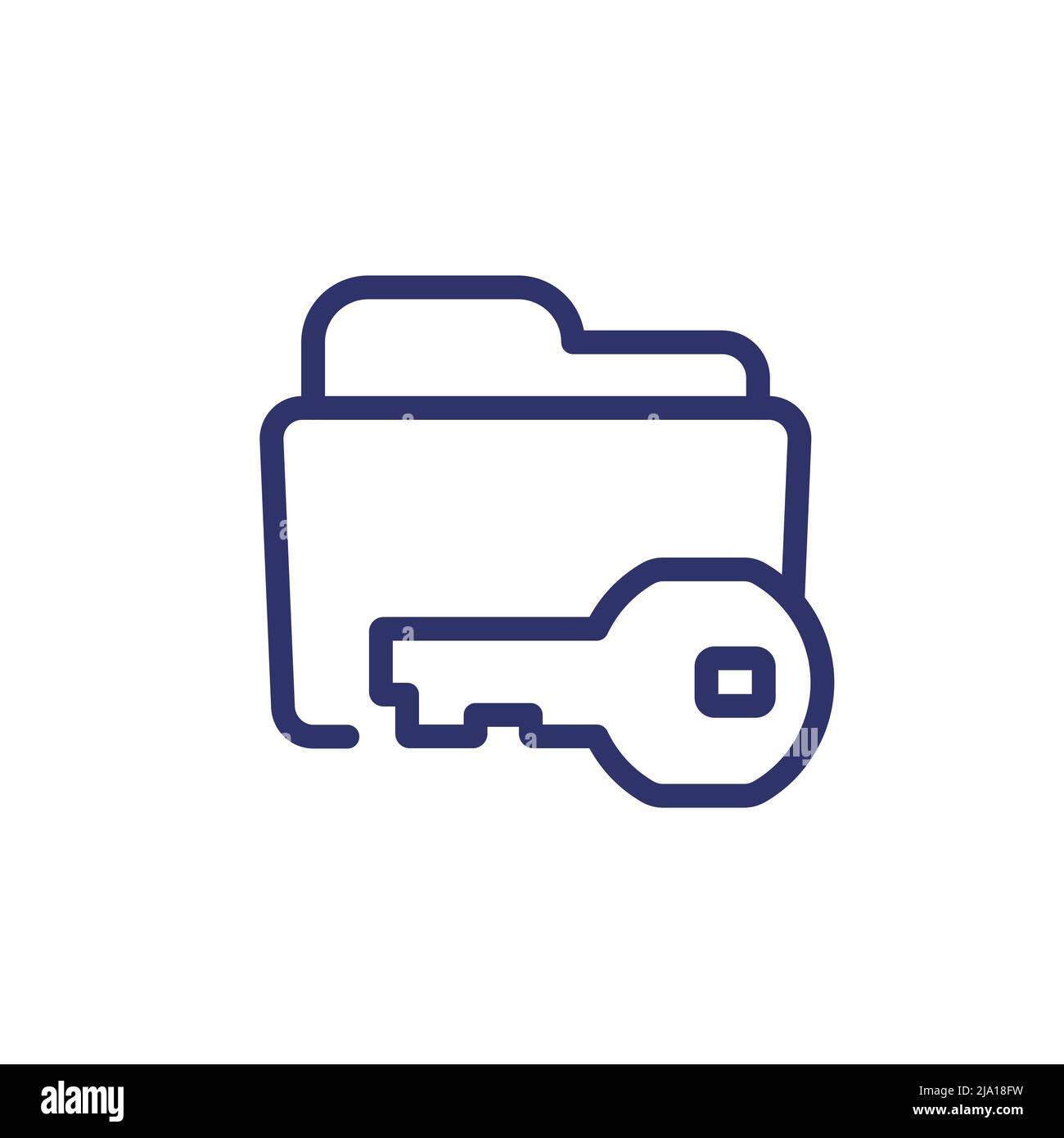folder and key line icon Stock Vector Image & Art - Alamy