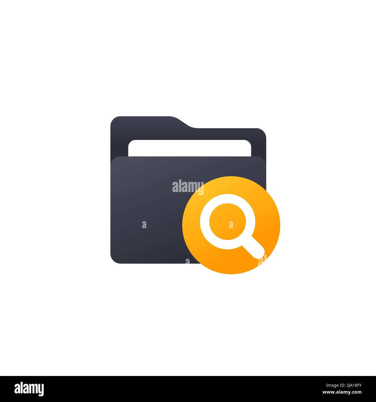 folder search icon for web Stock Vector Image & Art - Alamy