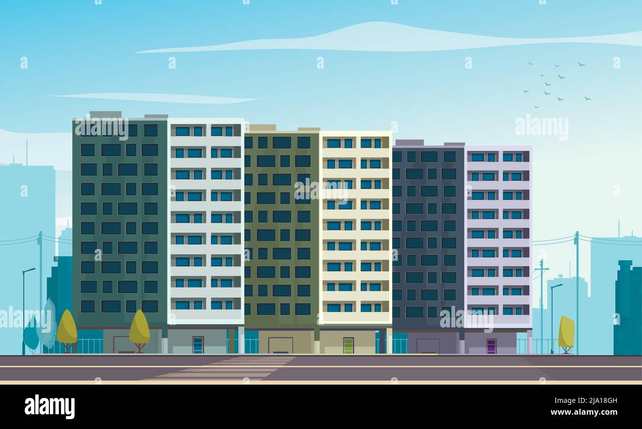 Architectural style evolution image of modern urban residential housing ...