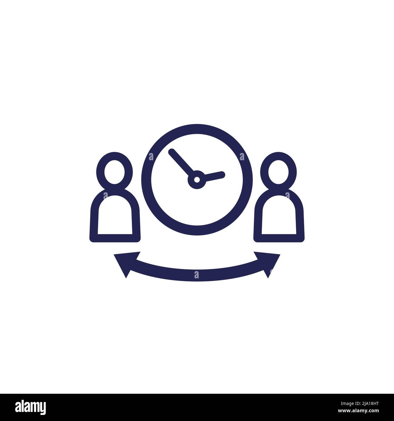 interaction time icon on white Stock Vector Image & Art - Alamy