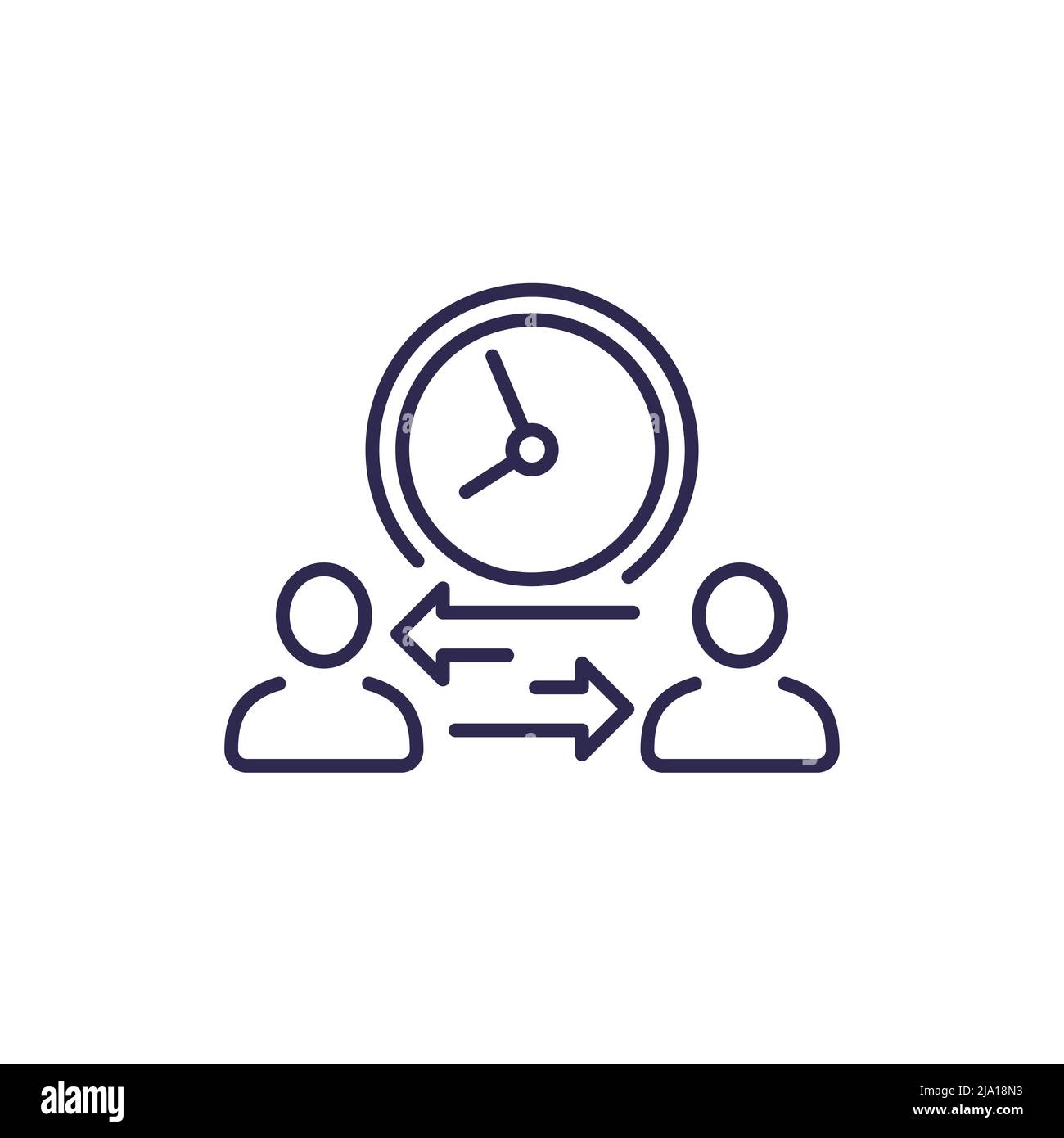 interaction time line icon with people Stock Vector Image & Art - Alamy
