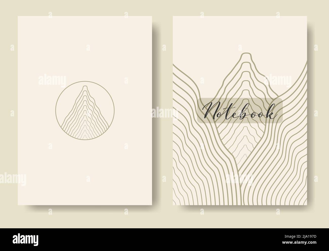 Cover design with linear mountains Stock Vector Image & Art - Alamy