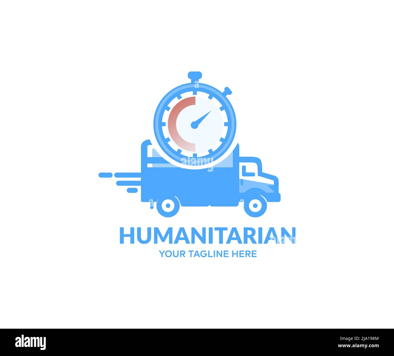 Humanitarian aid, material assistance, governmental help concept logo ...