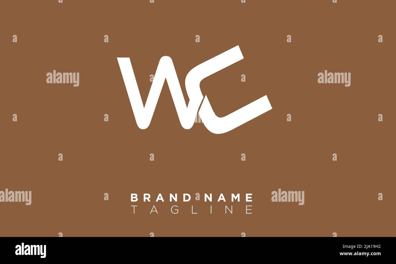 WC Alphabet letters Initials Monogram logo Stock Vector Image & Art - Alamy