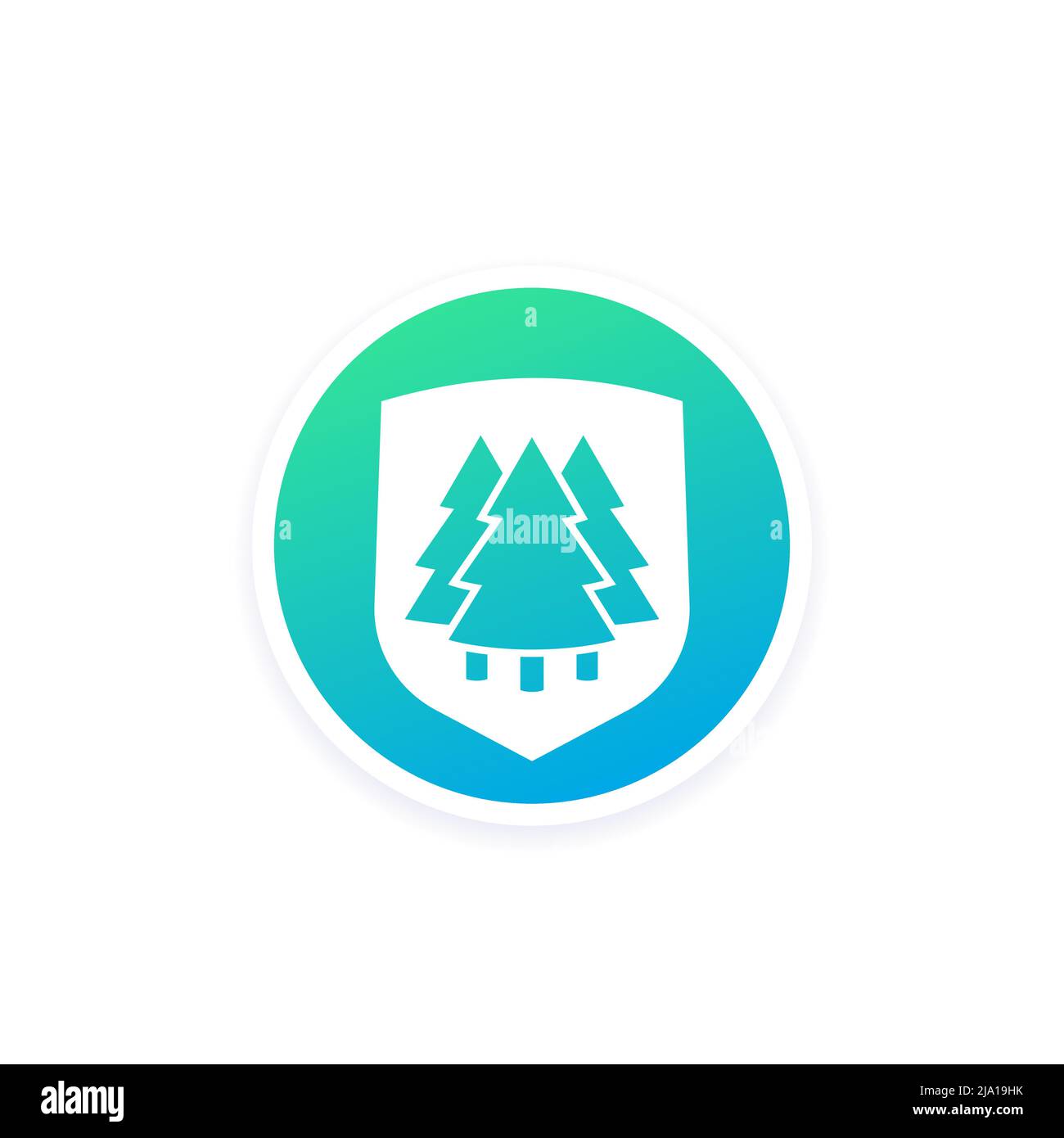 tree protection vector icon with a shield Stock Vector Image & Art - Alamy
