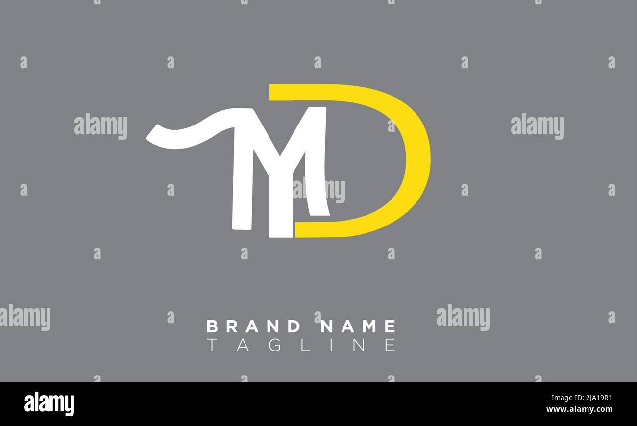 Md letter logo Stock Vector Images - Alamy