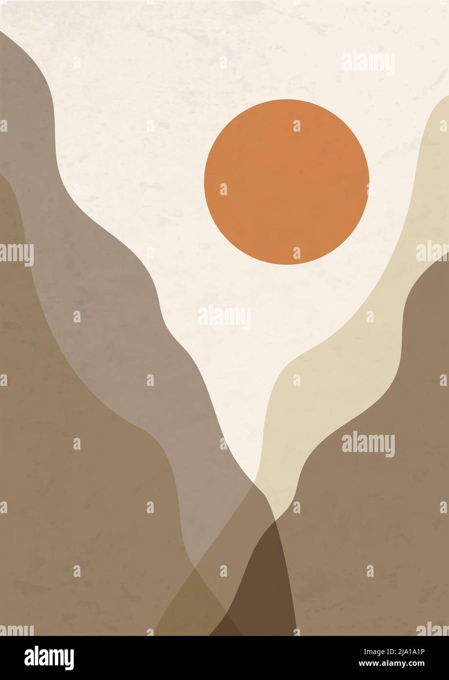 Abstract boho mountain landscape poster Stock Vector Image & Art - Alamy