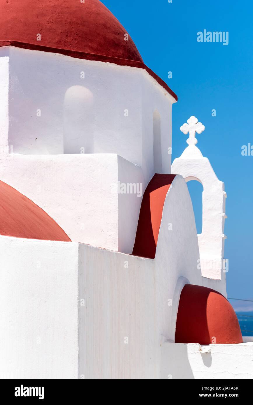 Mykonos island in Cyclades group in the Aegean Sea. summer party ...