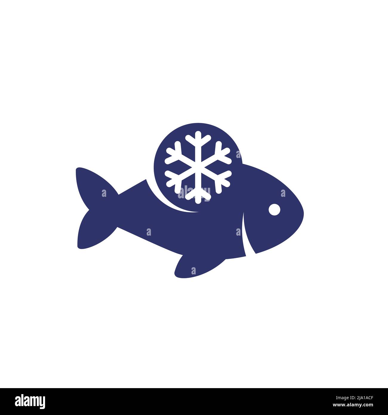 frozen fish icon on white Stock Vector Image & Art - Alamy