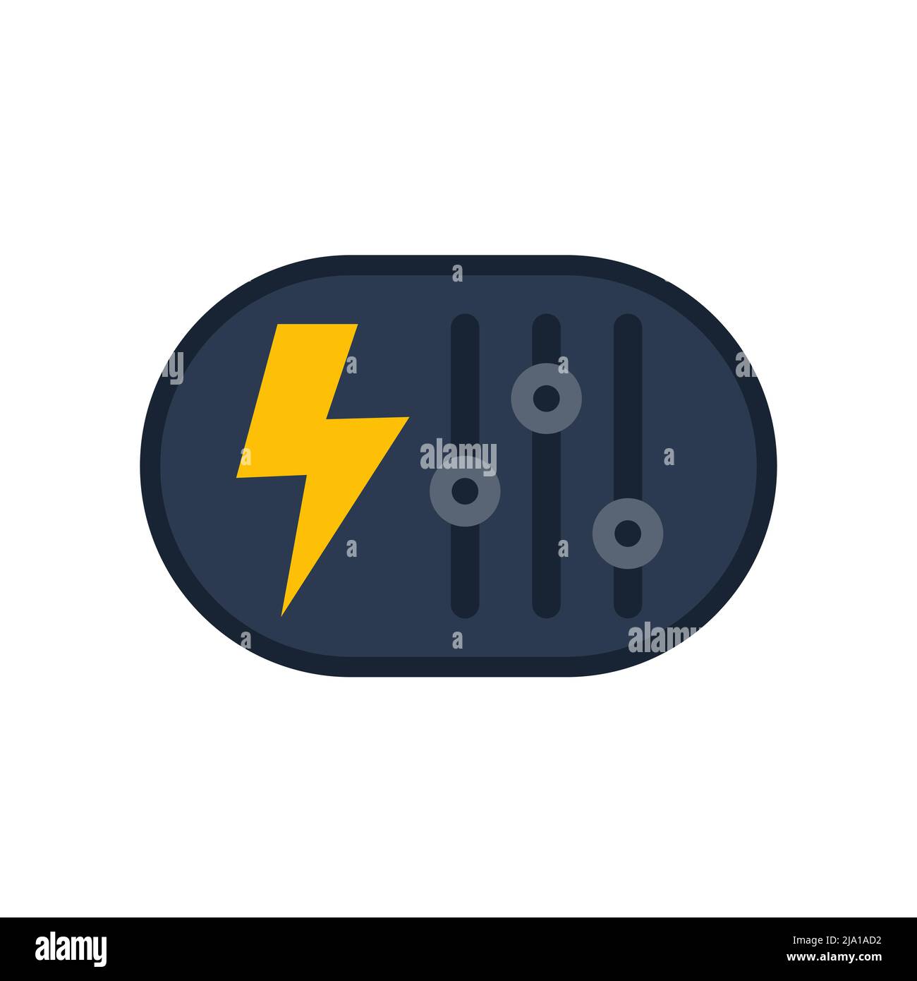 electricity control panel icon, flat vector Stock Vector Image & Art ...