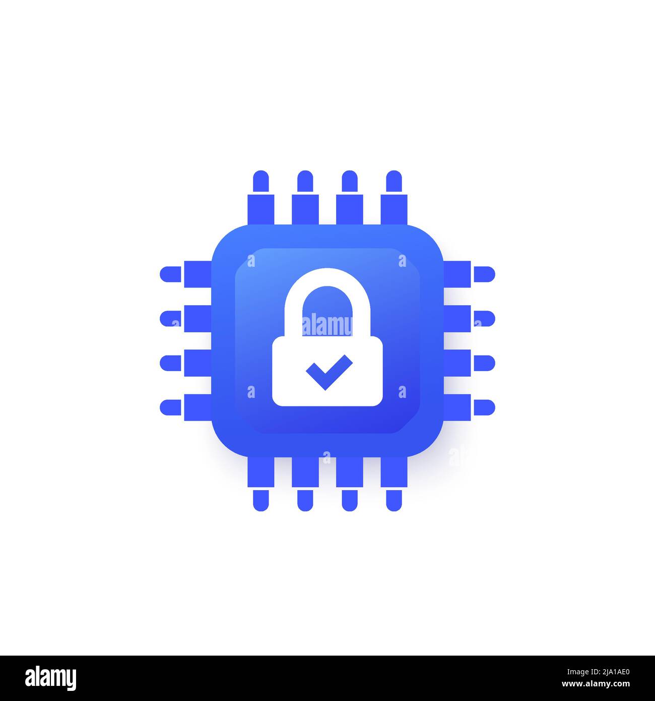 Hardware encryption icon with a chip Stock Vector Image & Art - Alamy