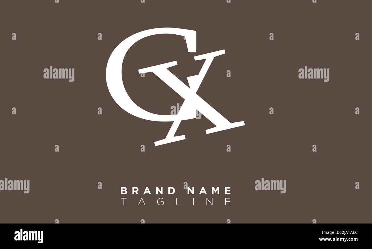 Cx letter logo Stock Vector Images - Alamy