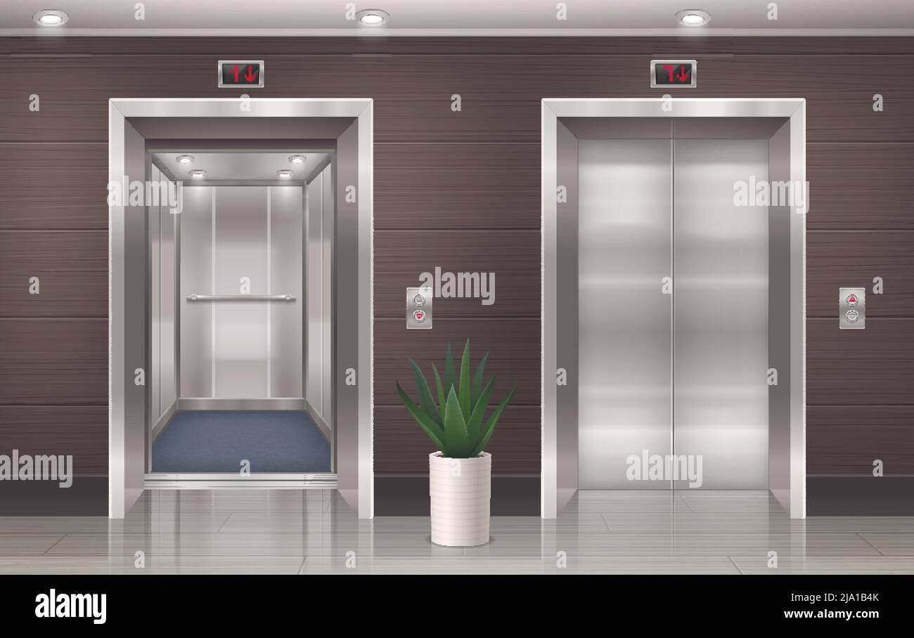 Half open elevator hi-res stock photography and images - Alamy