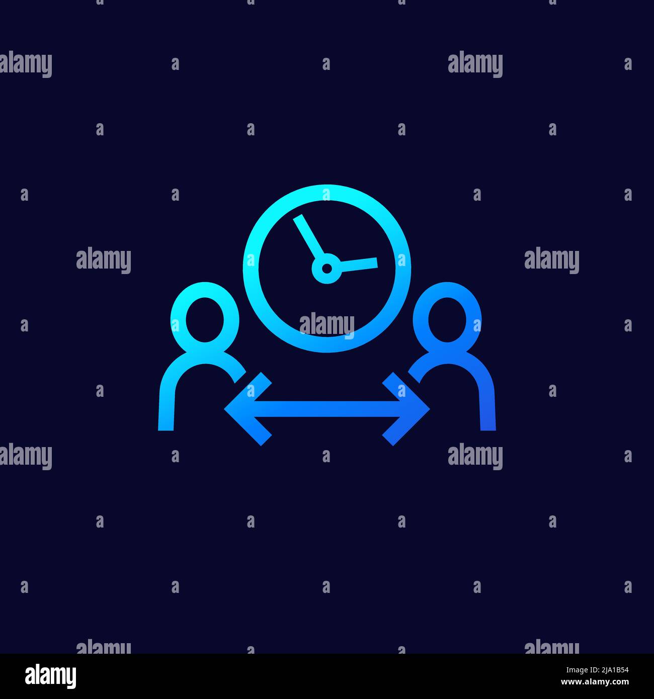 interaction time icon with people, vector Stock Vector Image & Art - Alamy