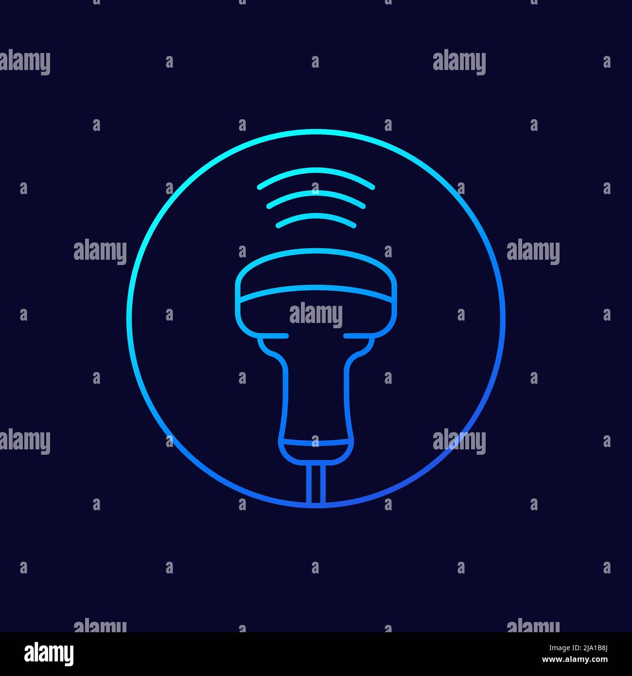 ultrasound icon, ultrasonography linear vector Stock Vector Image & Art ...