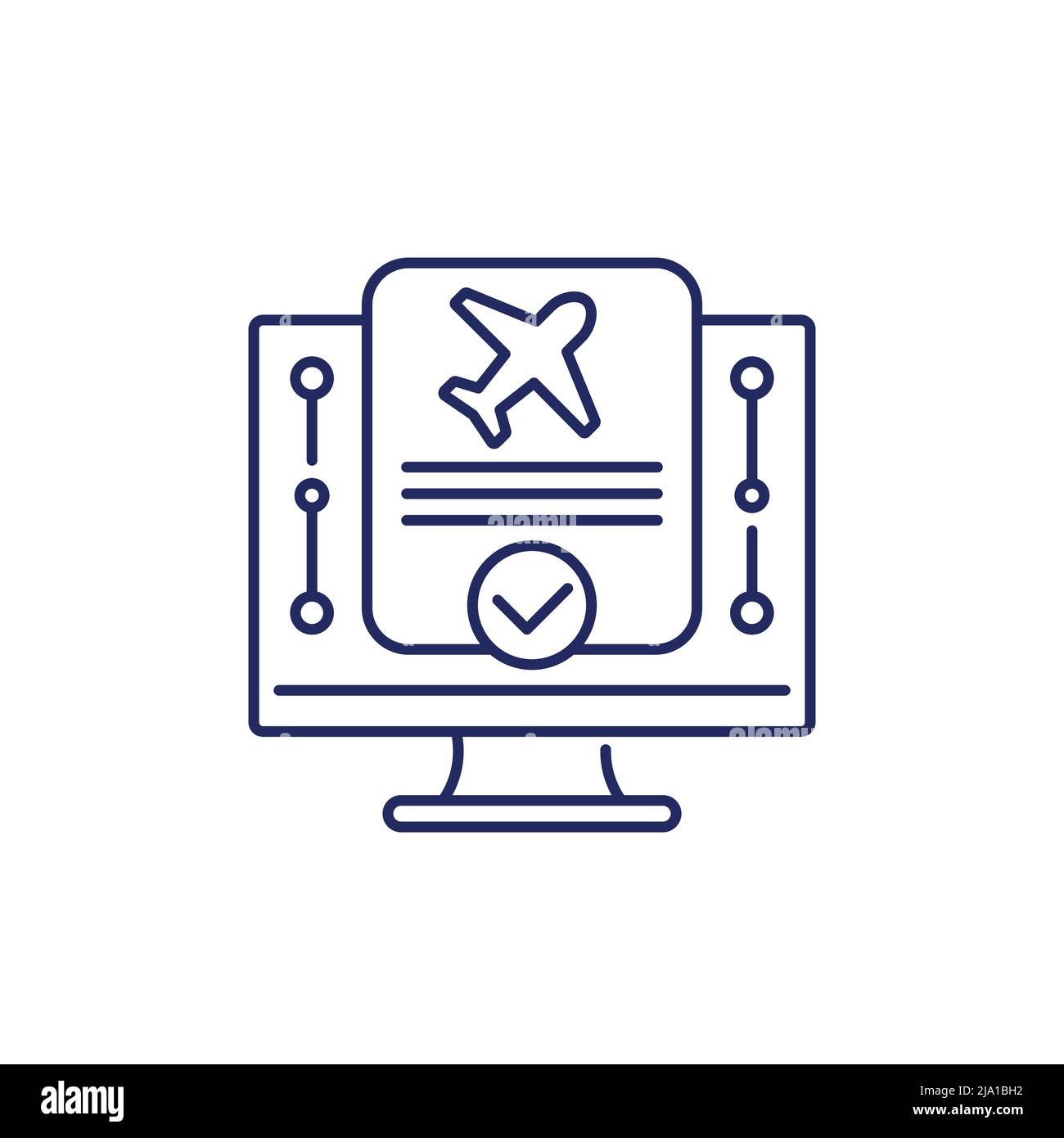 Online Booking Illustration Stock Vector Images - Alamy