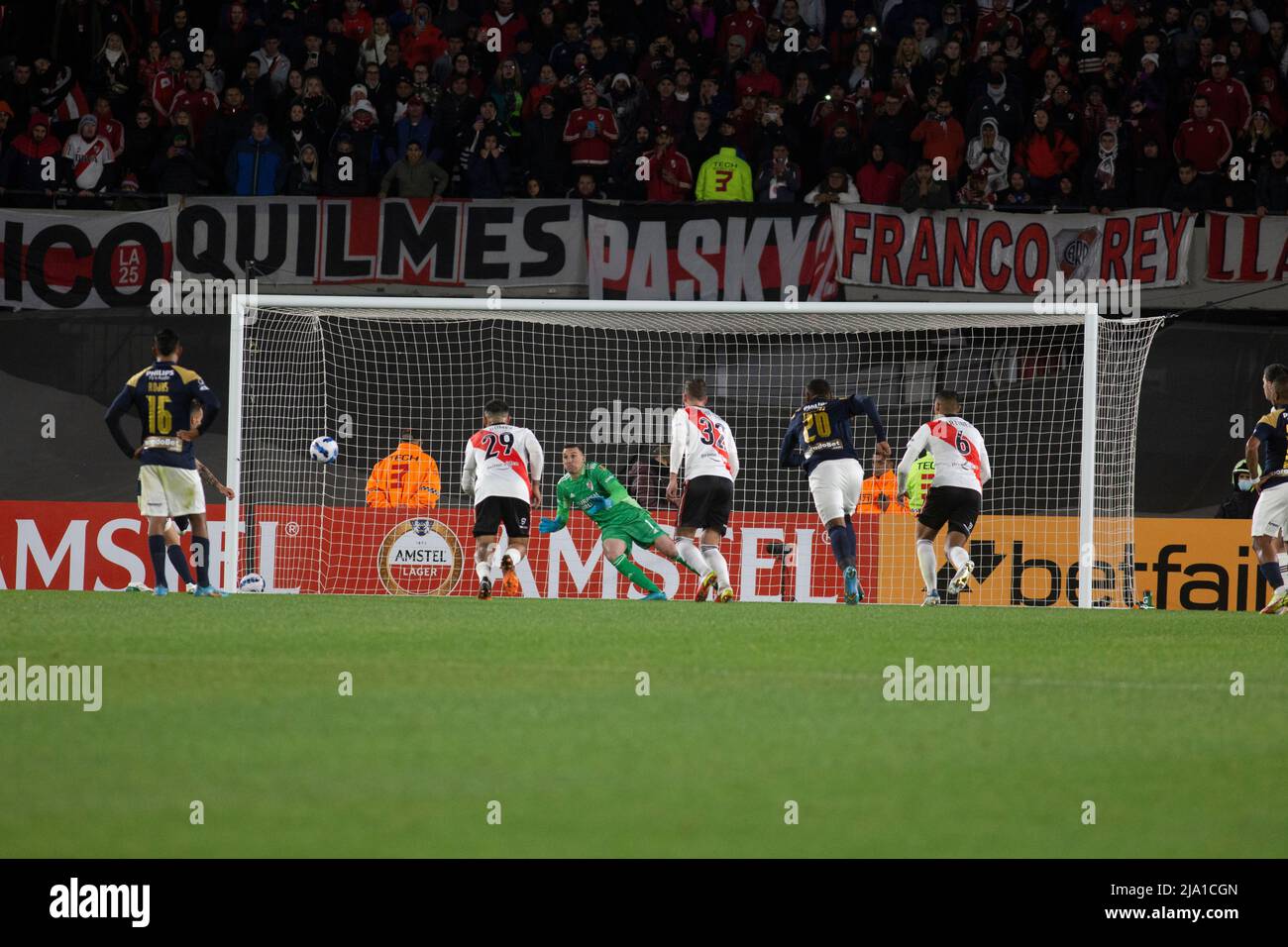 Fotball players from River Plate Team Argentina plays against Alianza ...