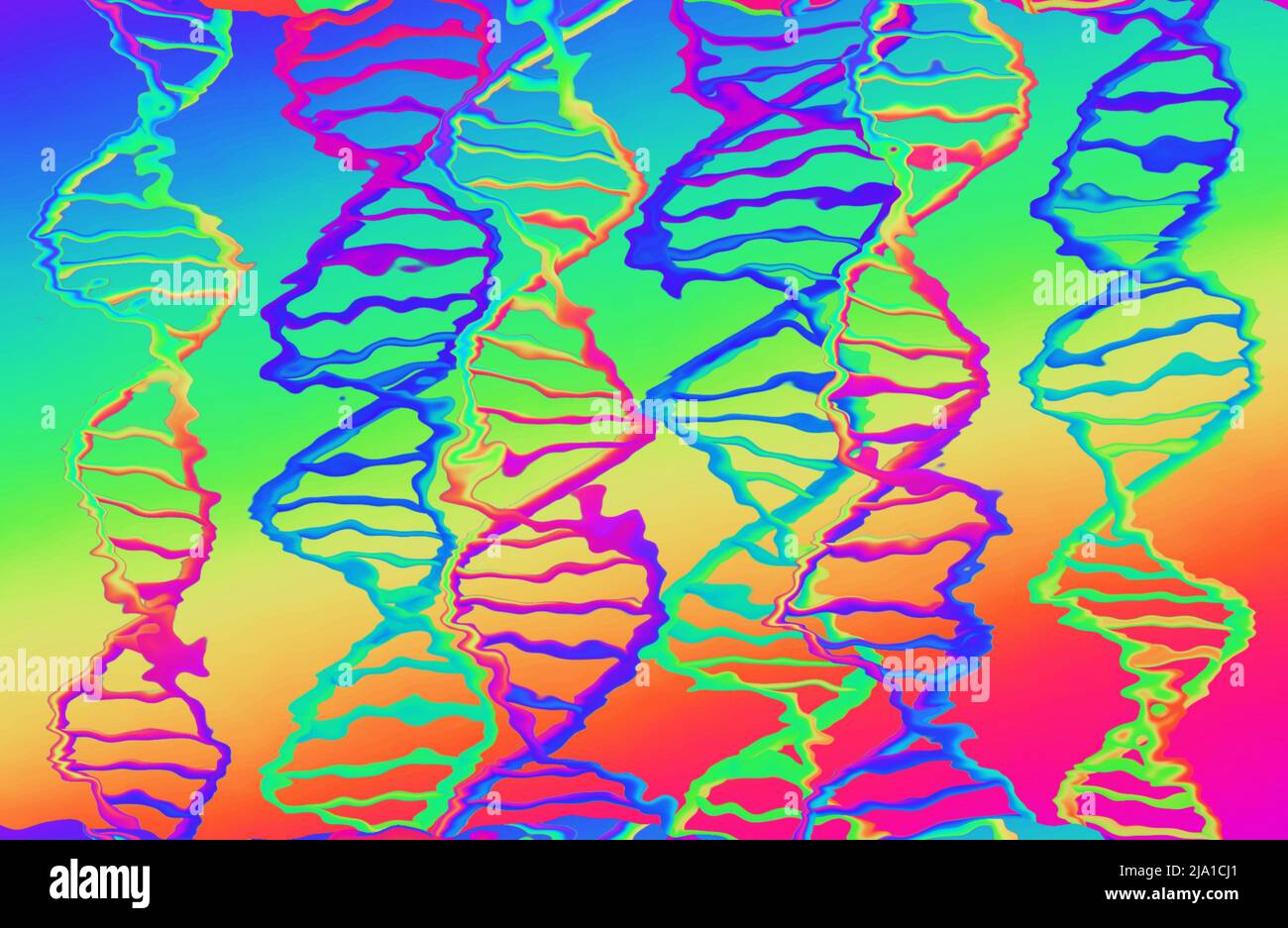 Rainbow deformed DNA molecules structure. Science and Technology ...