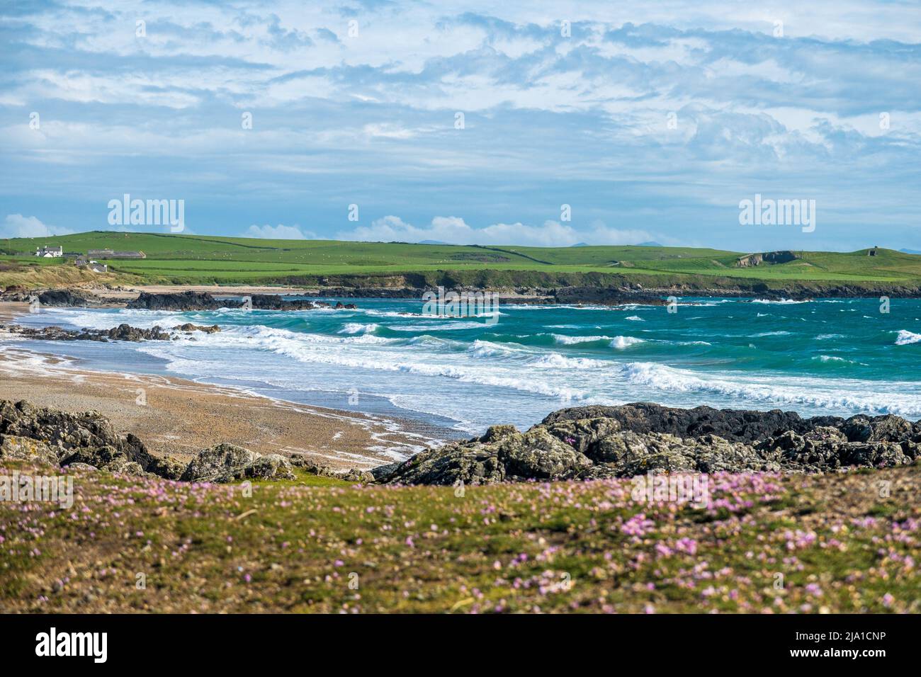 The west coast of Anglesey, Wales at Rhosneigr Stock Photo - Alamy