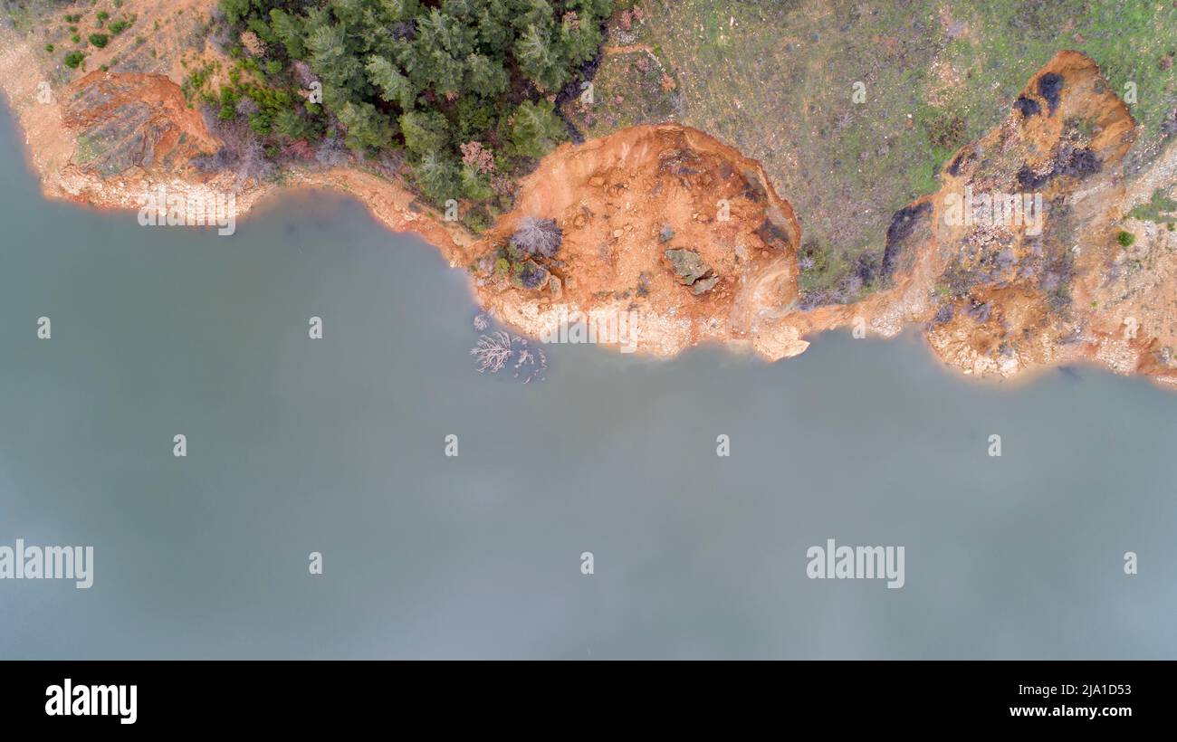 Amazing Aerial view of lake Stock Photo - Alamy
