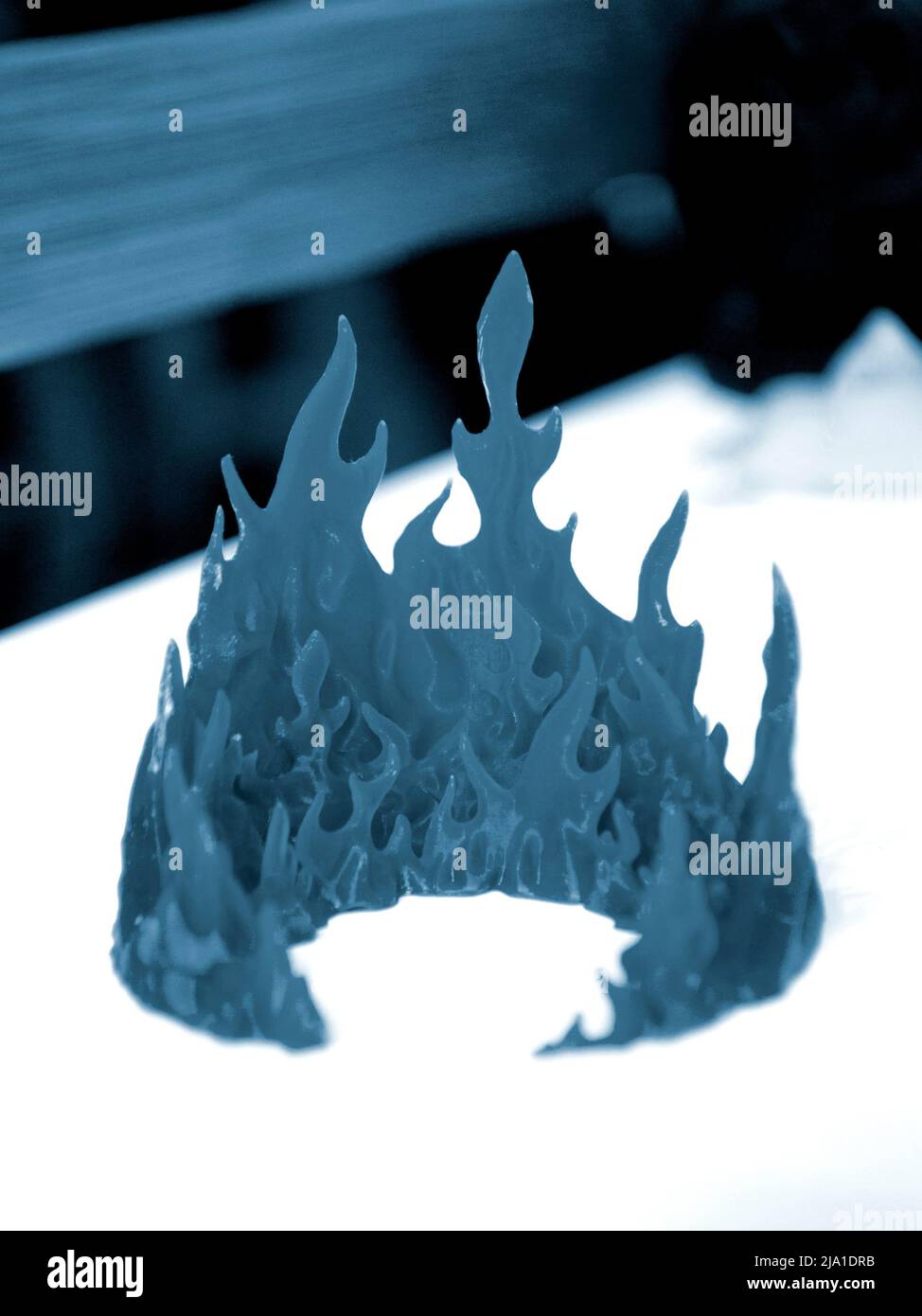 Abstract blue model printed on 3d printer. Object photopolymer printed ...