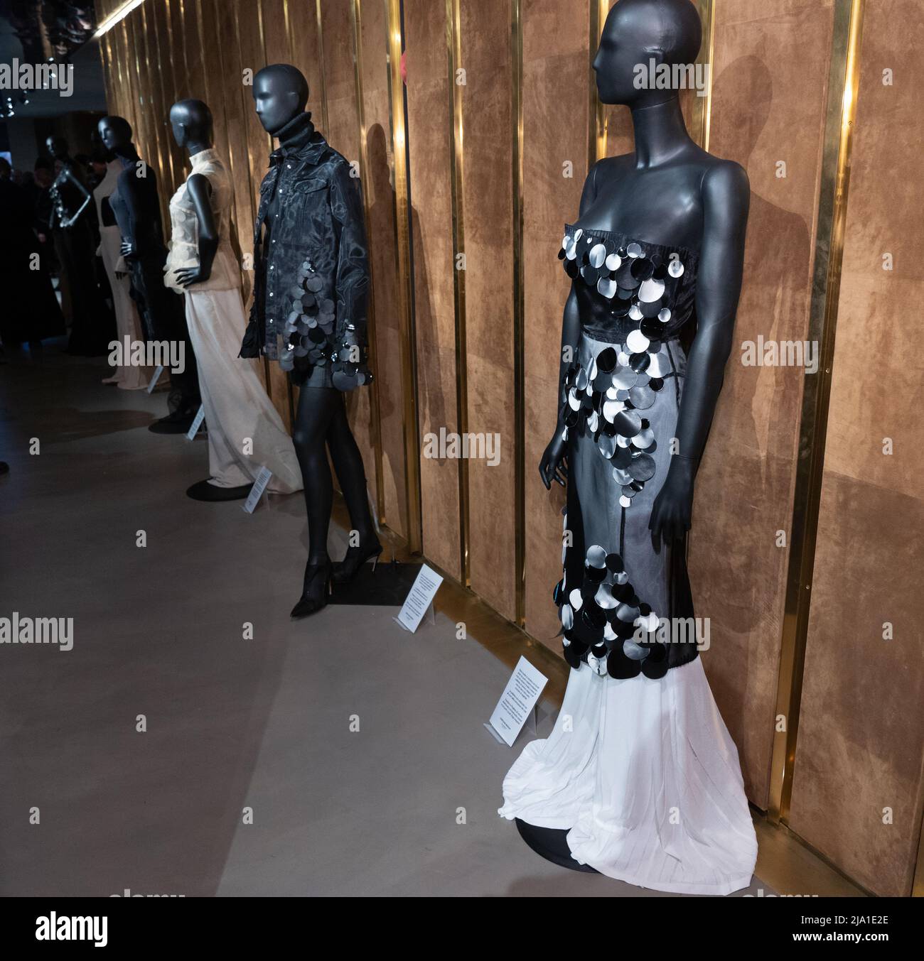 MILAN, ITALY - FEBRUARY 26: Mannequins at the Cristiano Burani fashion ...