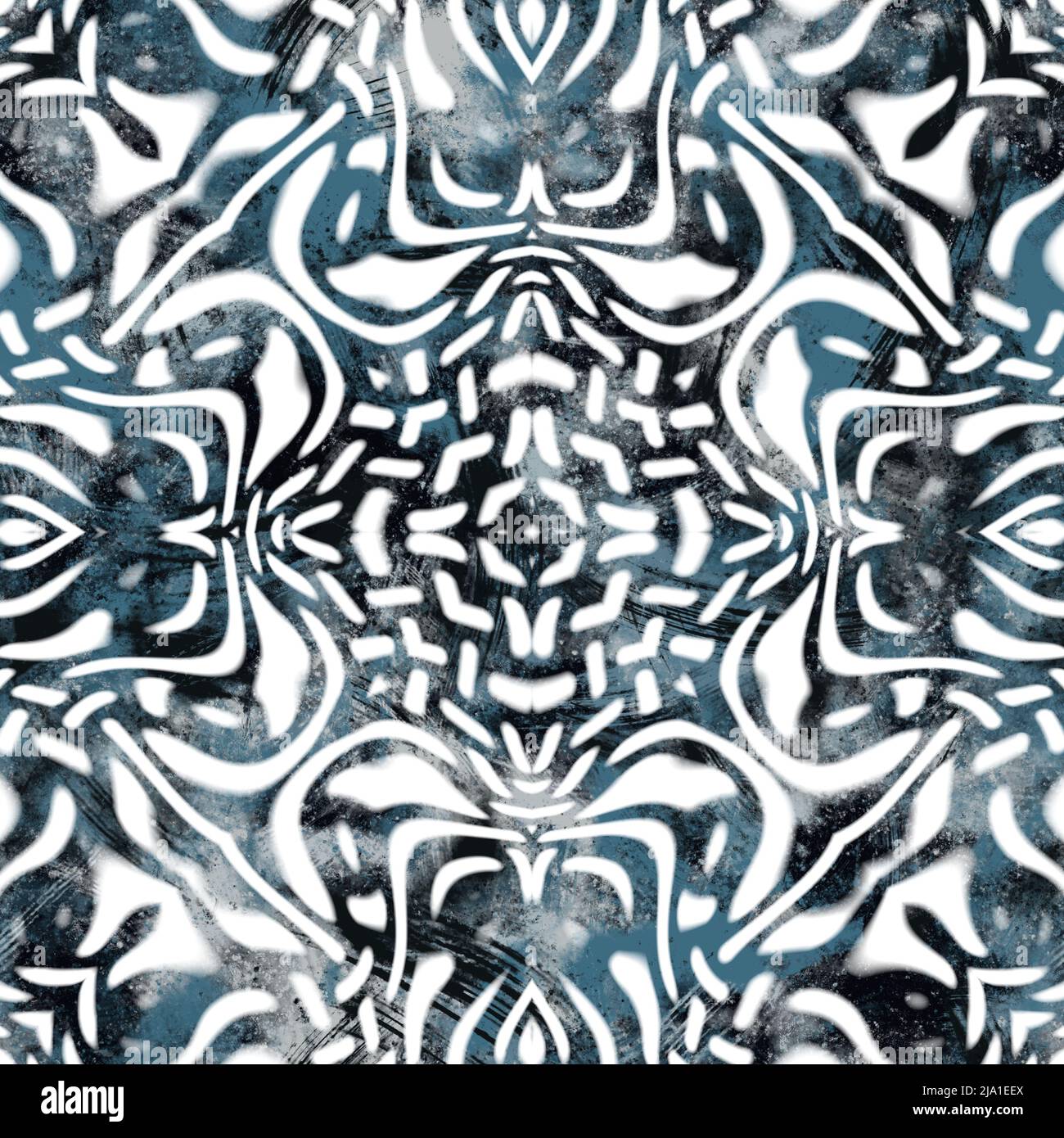 Seamless navy blue and white abstract grungy seamless surface pattern ...