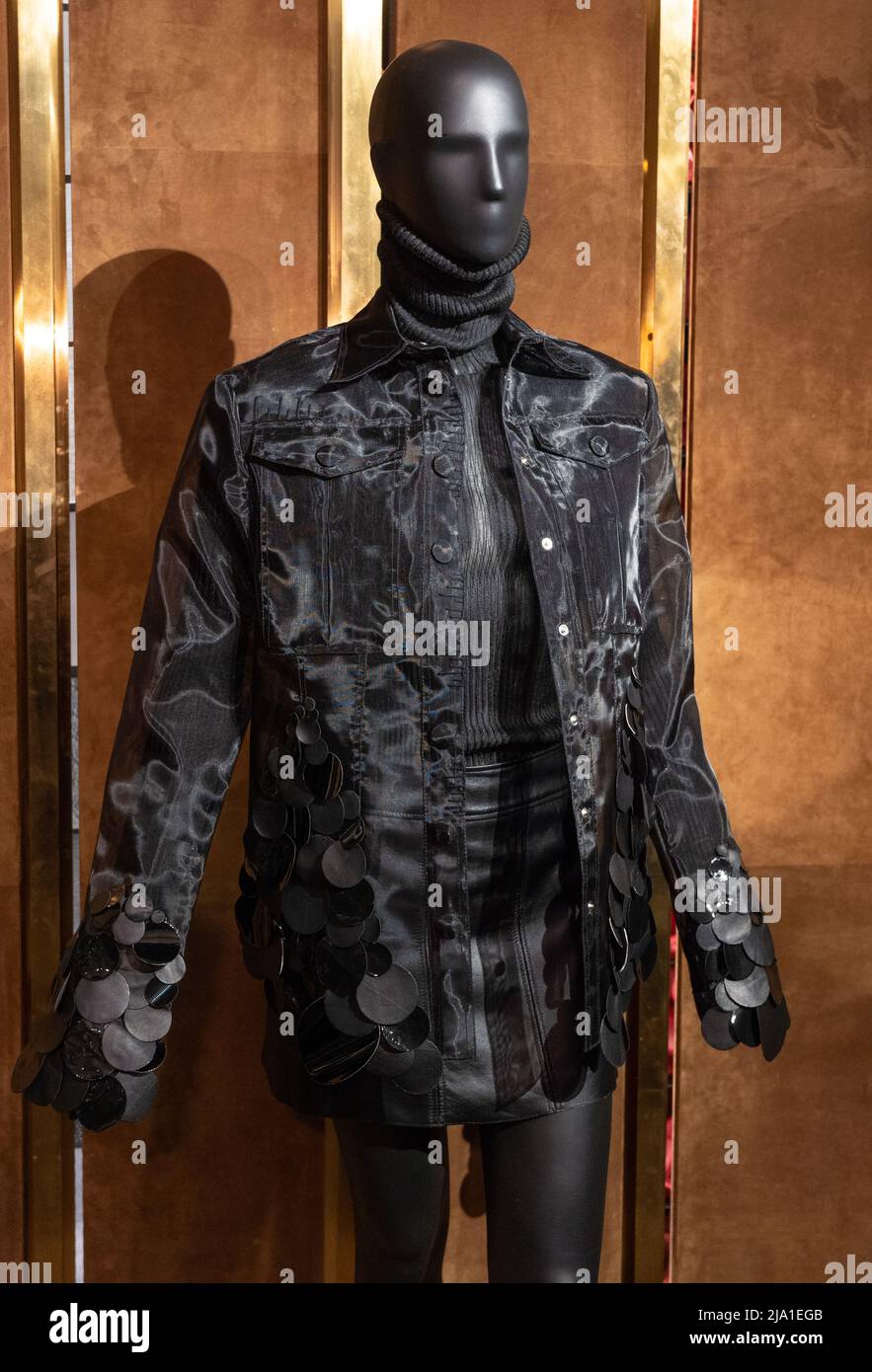 MILAN, ITALY - FEBRUARY 26: Mannequins at the Cristiano Burani fashion ...