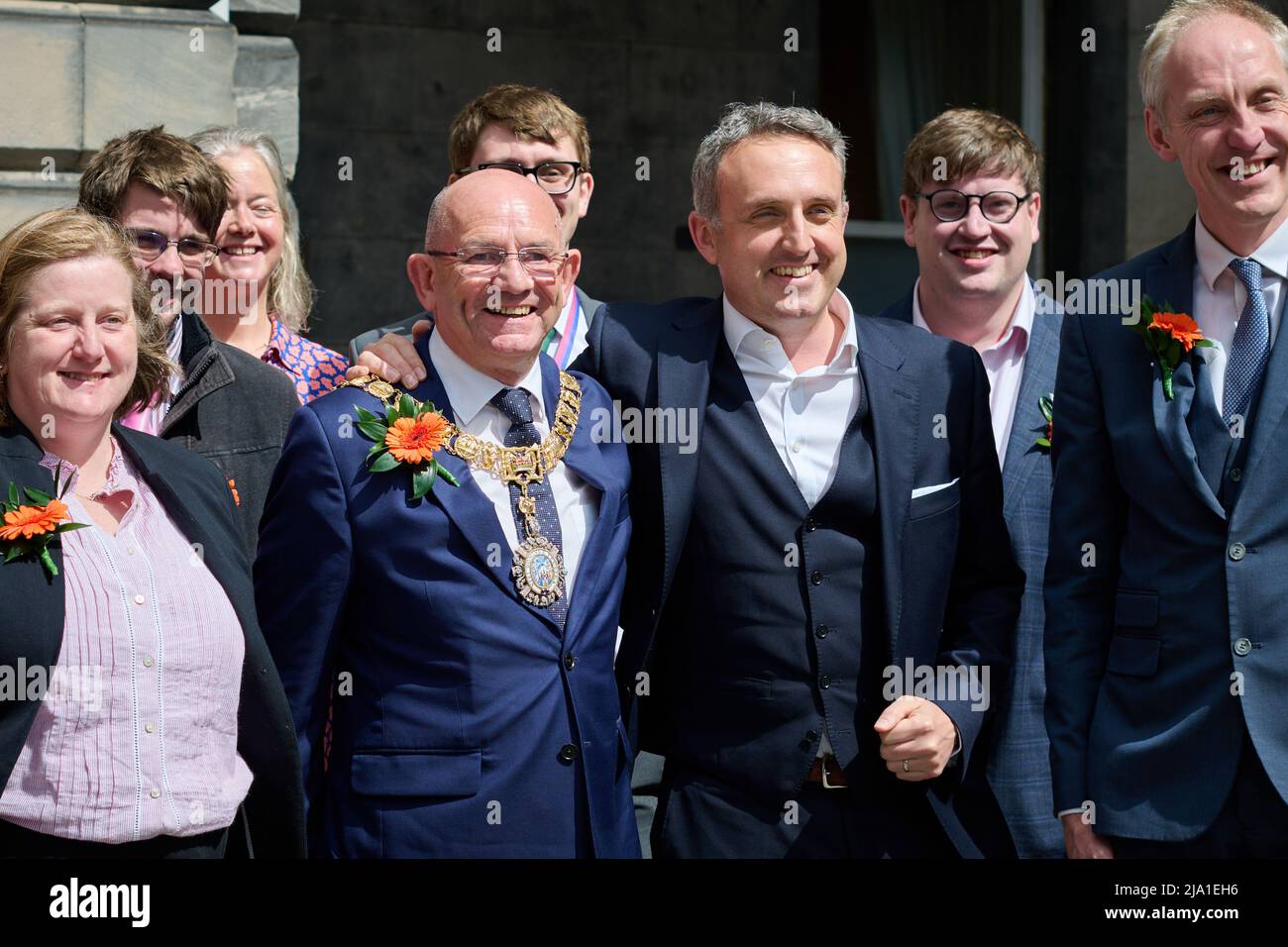 Edinburgh Scotland, UK May 26 2022. Liberal Democrat Cllr Robert ...