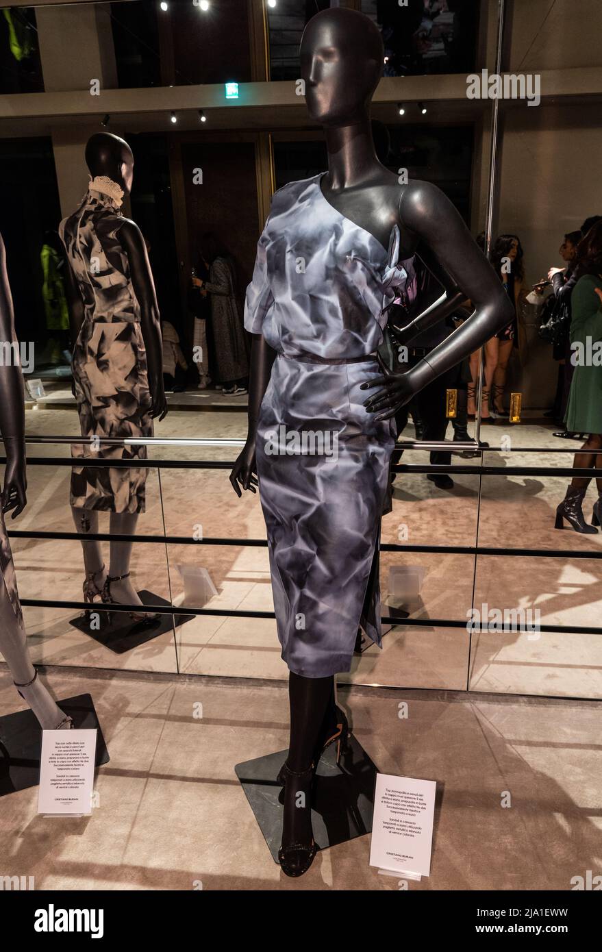 MILAN, ITALY - FEBRUARY 26: Mannequins at the Cristiano Burani fashion ...
