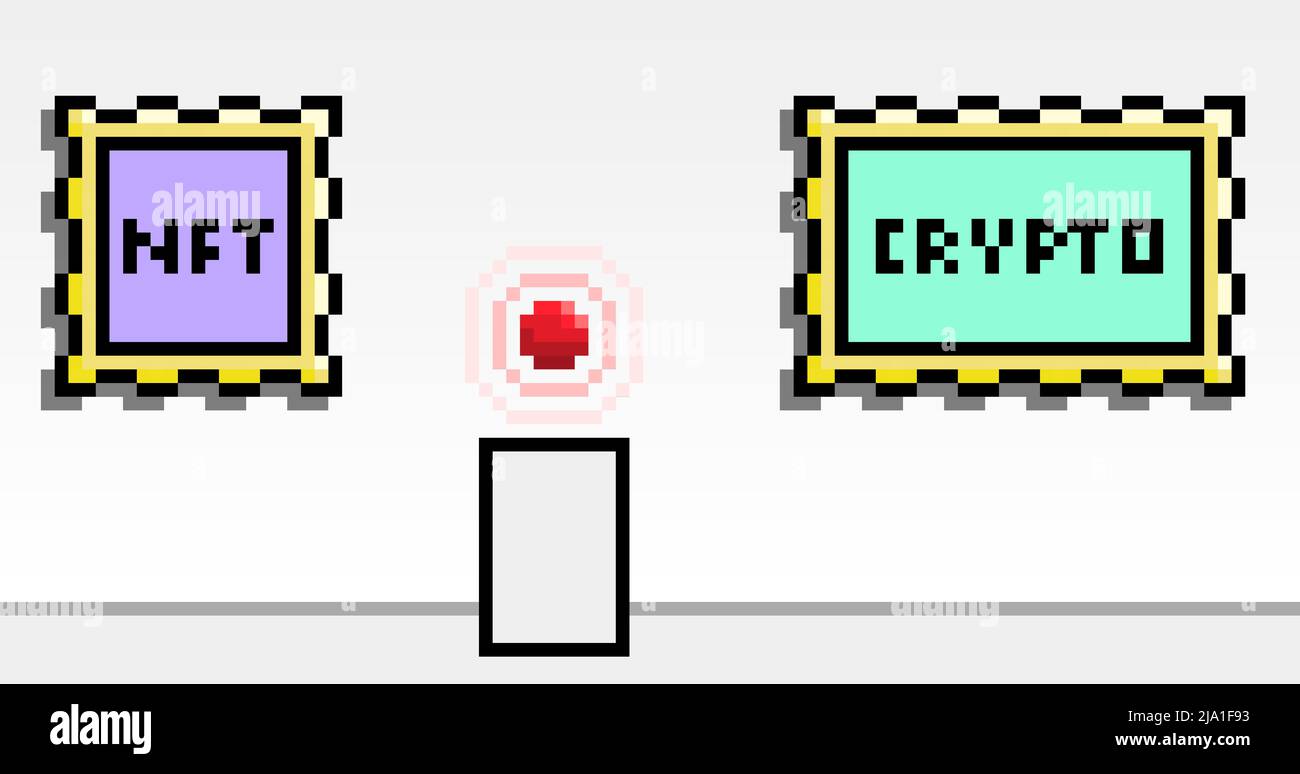 NFT crypto pixel art gallery Stock Photo - Alamy