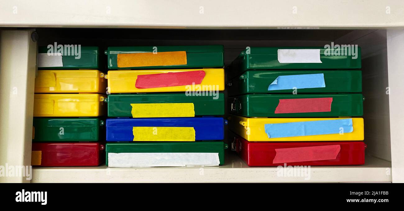 Labelled shelf hi-res stock photography and images - Alamy