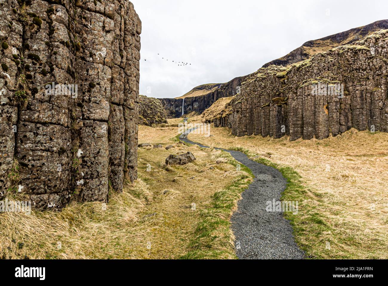 The Dverghamrar Dwarf Cliffs are a natural monument in Iceland. They ...