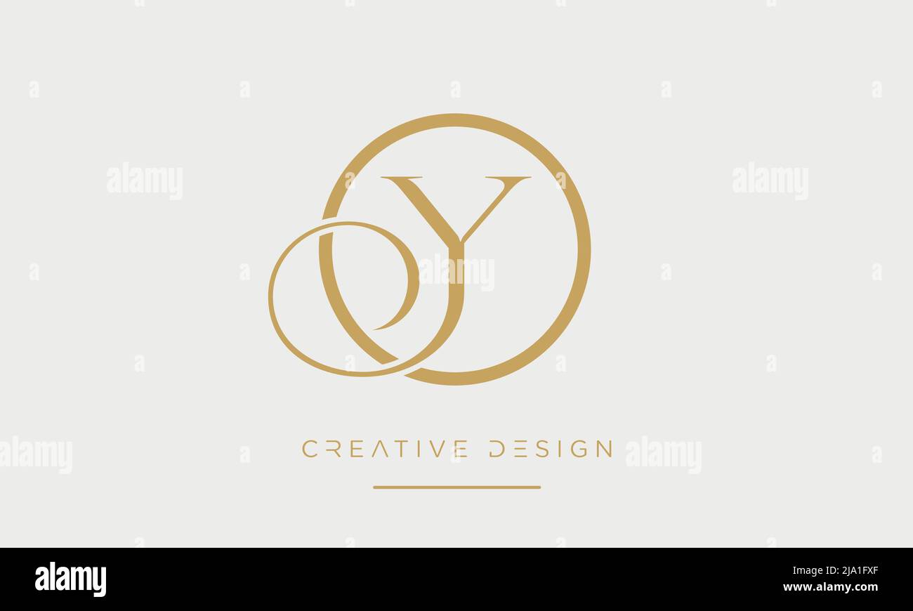 Alphabet Letters OY or YO Abstract logo Emblem Monogram Stock Vector ...