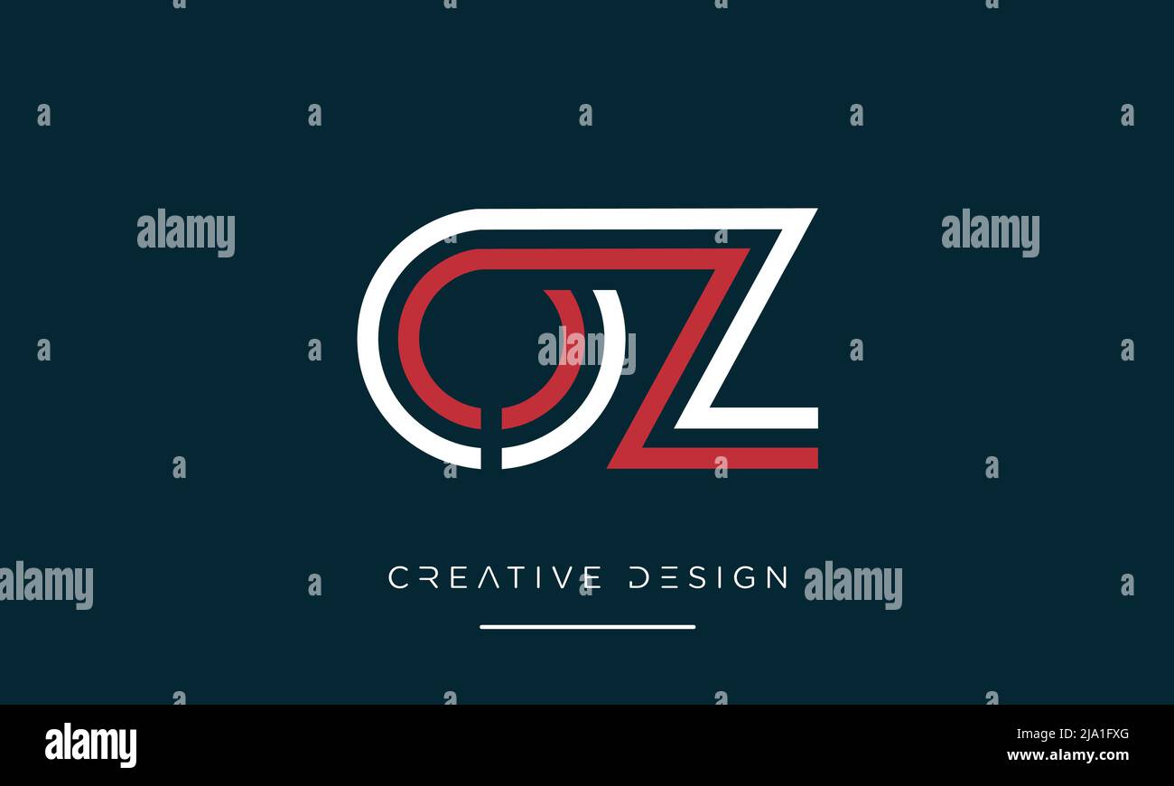 Alphabet Letters OZ or Zo Abstract Logo Monogram Stock Vector Image ...
