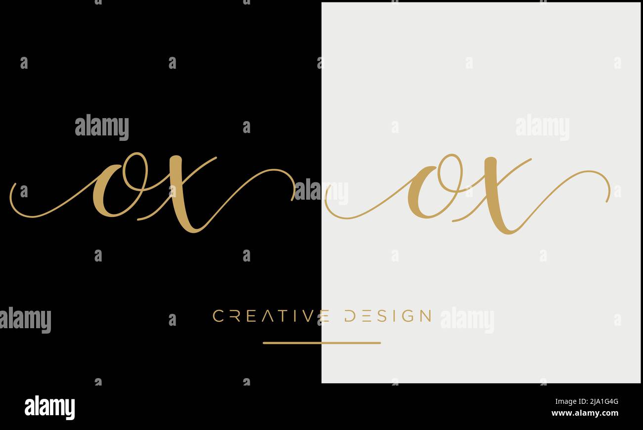 Alphabet Letters OX or XO logo Monogram Stock Vector Image & Art - Alamy