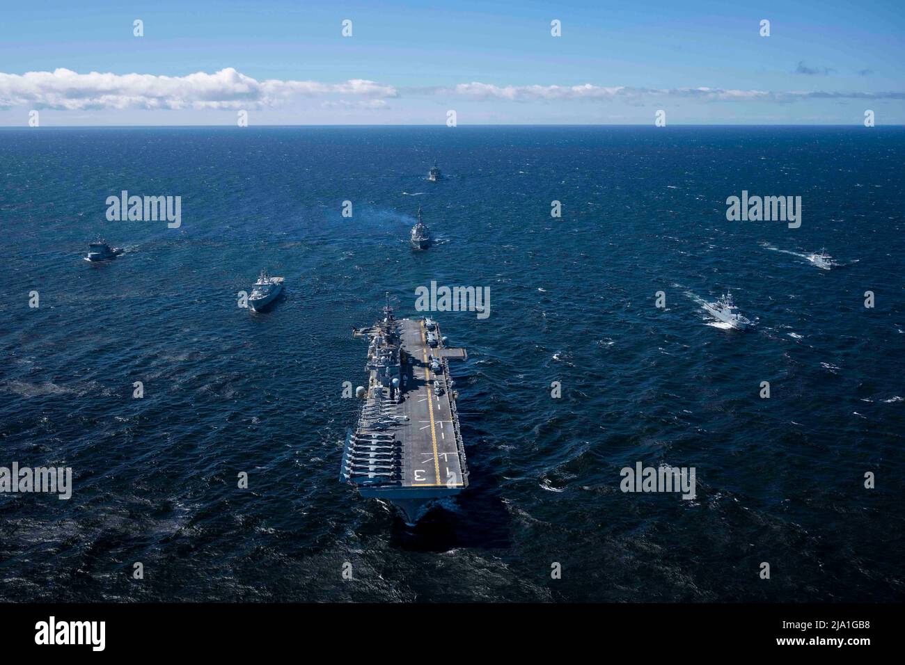 May 21, 2022 - Baltic Sea - The Wasp-class amphibious assault ship USS ...