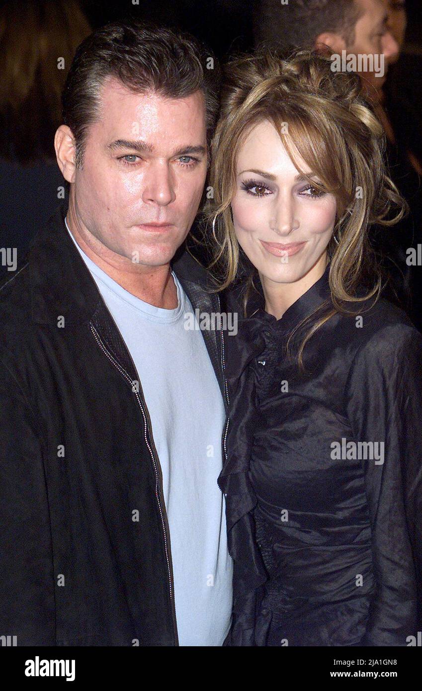 File photo dated 07/02/02 of Ray Liotta with his then wife Michelle ...
