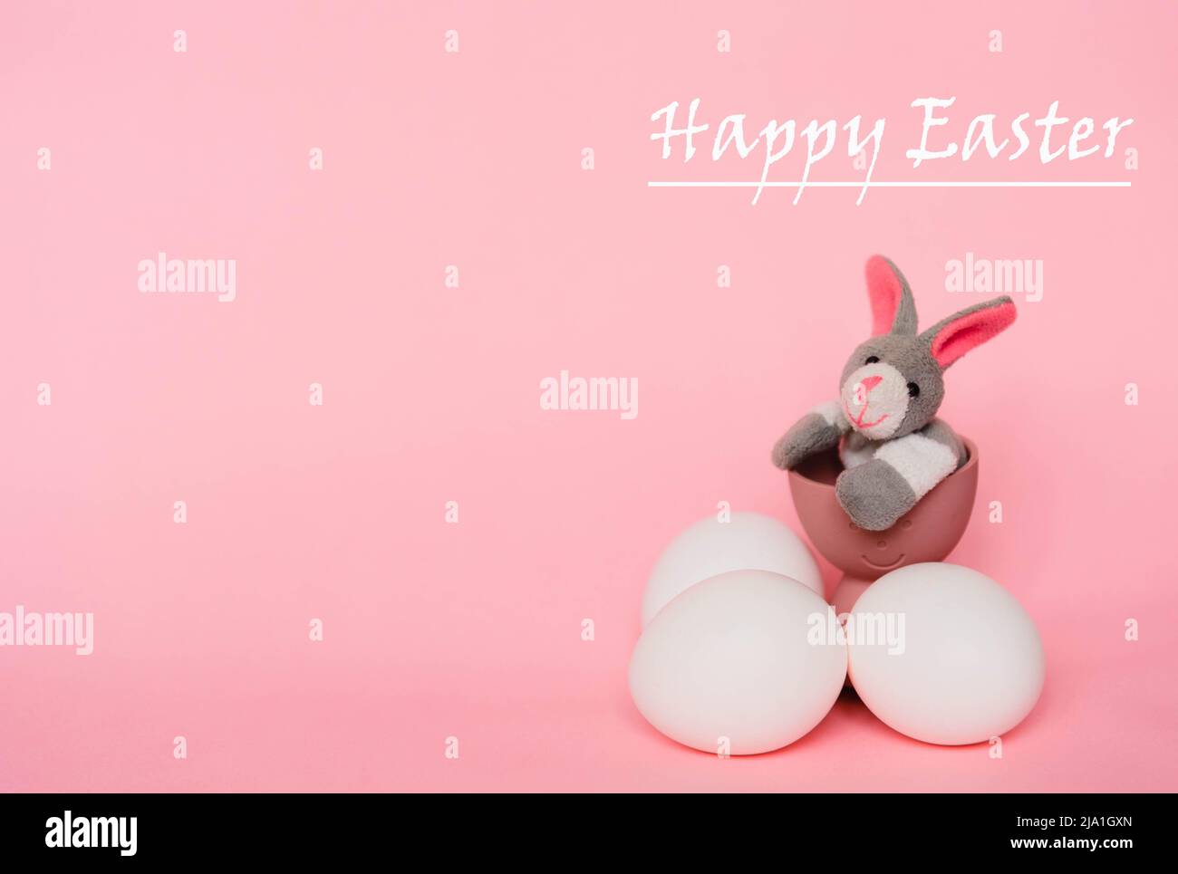easter bunny with eggs Stock Photo - Alamy