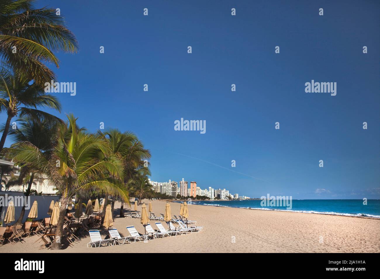 Palms beach San Juan Puerto Rico H Stock Photo - Alamy