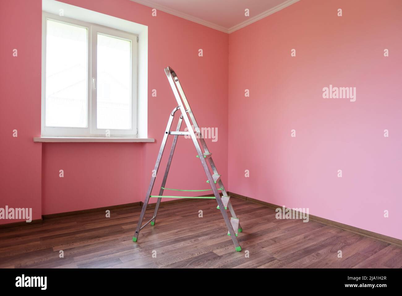 Stepladder in room. Interior renovation Stock Photo - Alamy