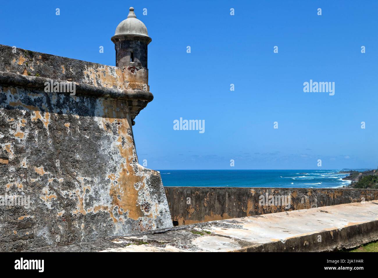 Sentry box El Morro Fort Old San Juan PR H Stock Photo - Alamy