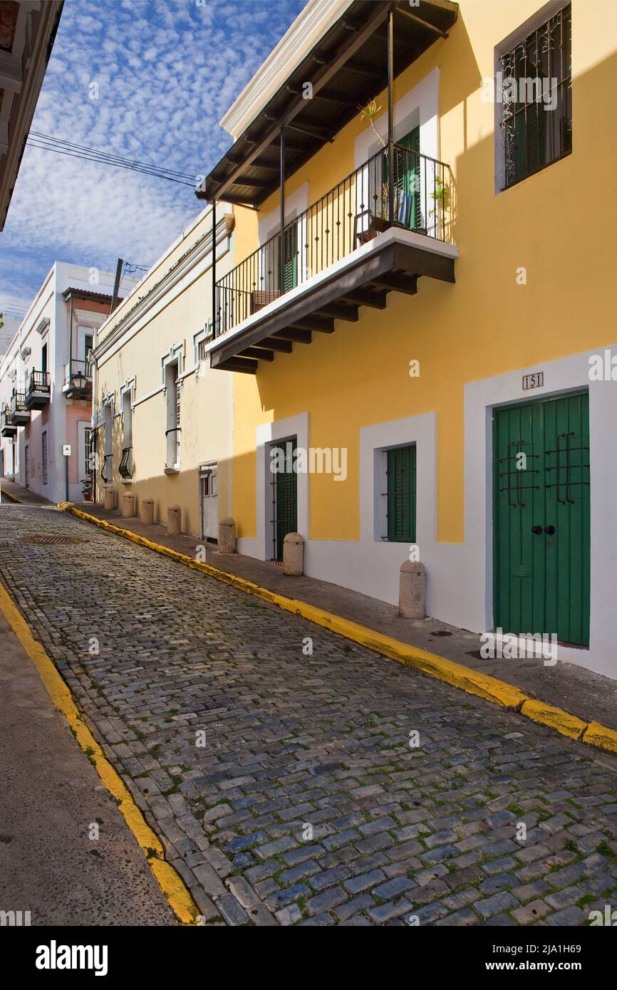 Street view Old San Juan Puerto Rico V Stock Photo - Alamy