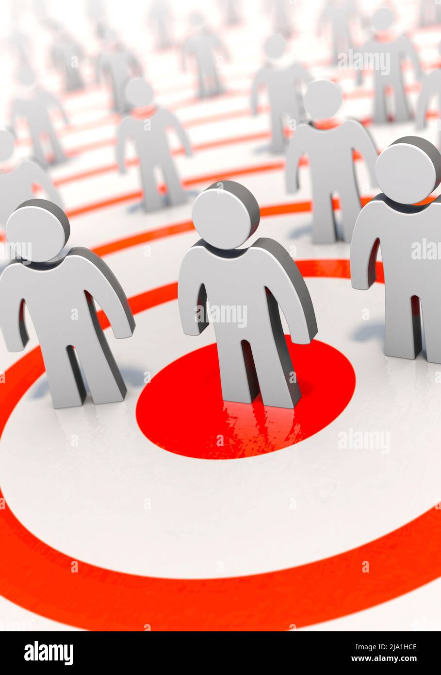 In focus: Target group, portrait format Stock Photo - Alamy