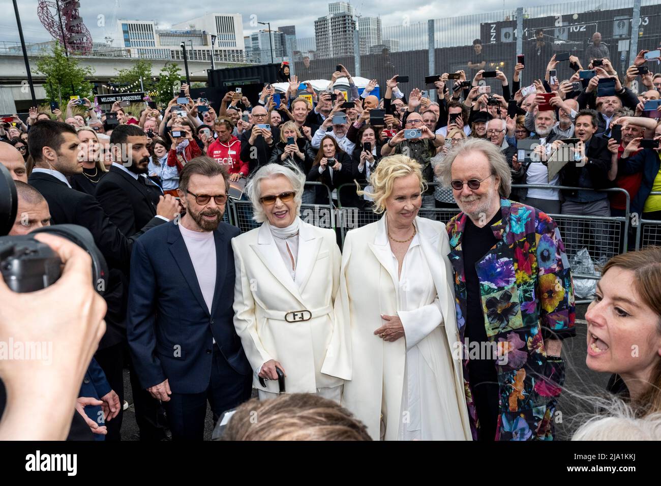 London, UK. 26 May 2022. Björn Ulvaeus, Anni-Frid Lyngstad, Agnetha ...