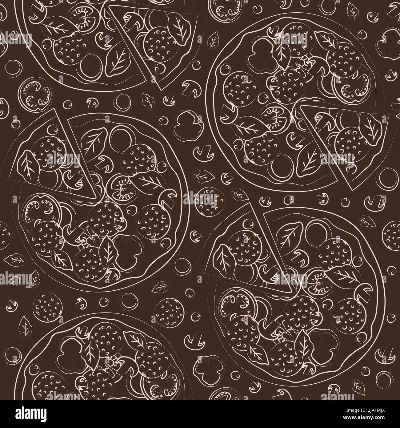 Trendy vector pizza pattern for pizzeria Stock Vector Image & Art - Alamy