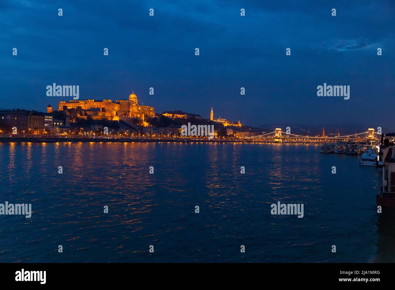 Parliament Buildings and scenic Danube River Budapest Hungary Stock ...